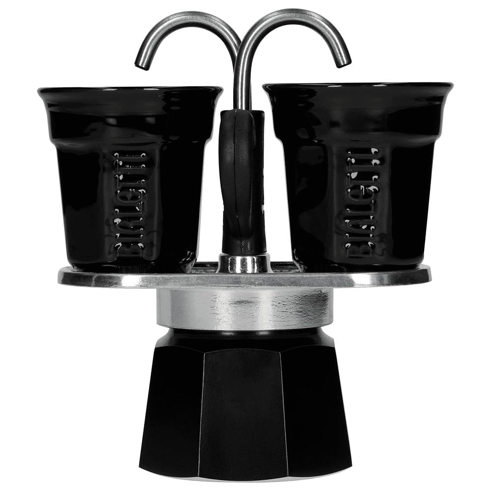 Kawiarka Bialetti Mini Express 2tz Czarna + 2 filiżanki 7306 ...